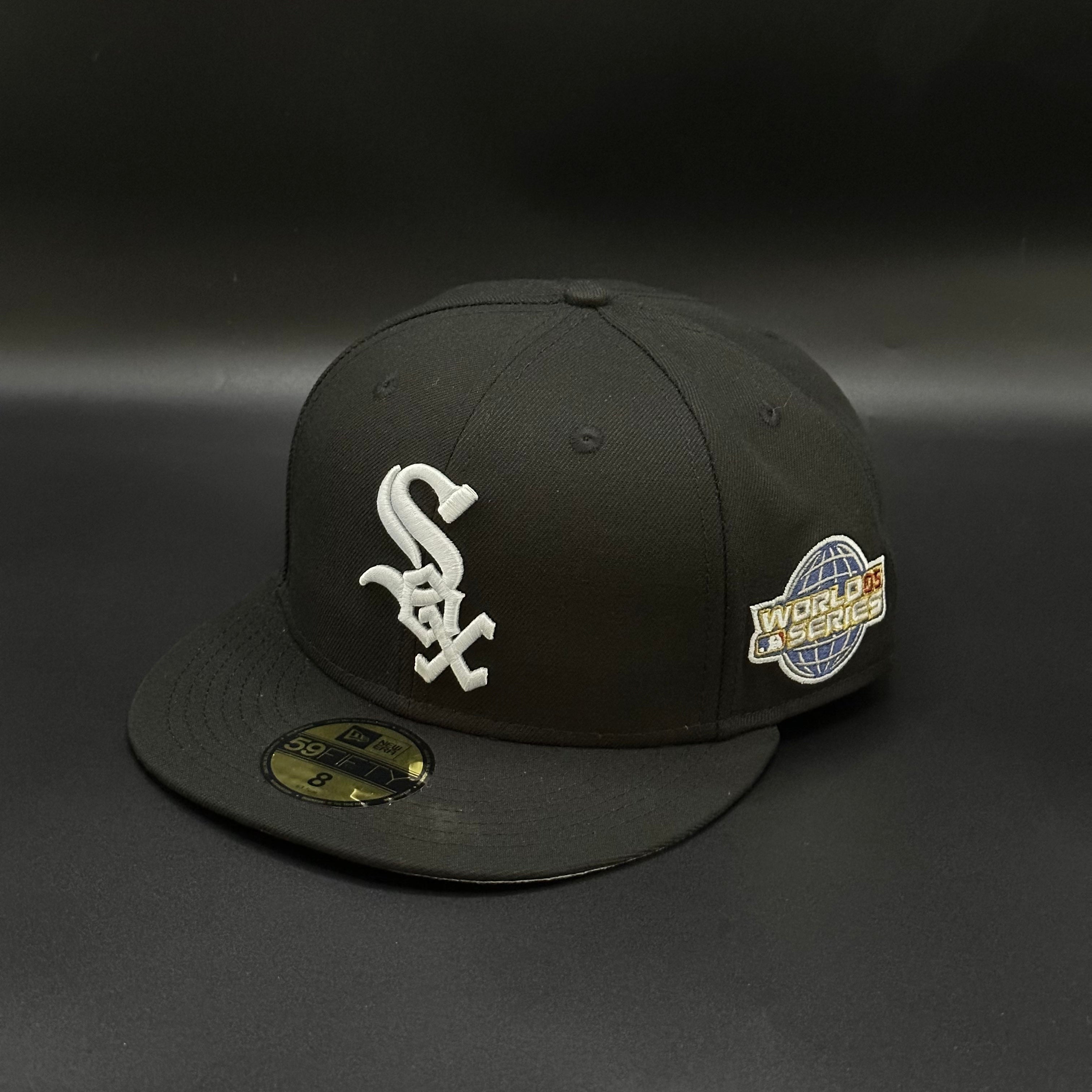 Black Chicago White Sox 2005 World Series Lefty Patch Fitted Cap ...